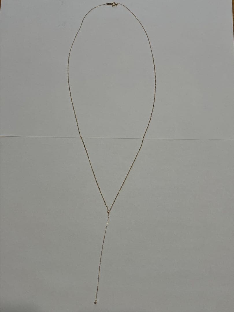 agete＊K10 Y字ネックレス レディース