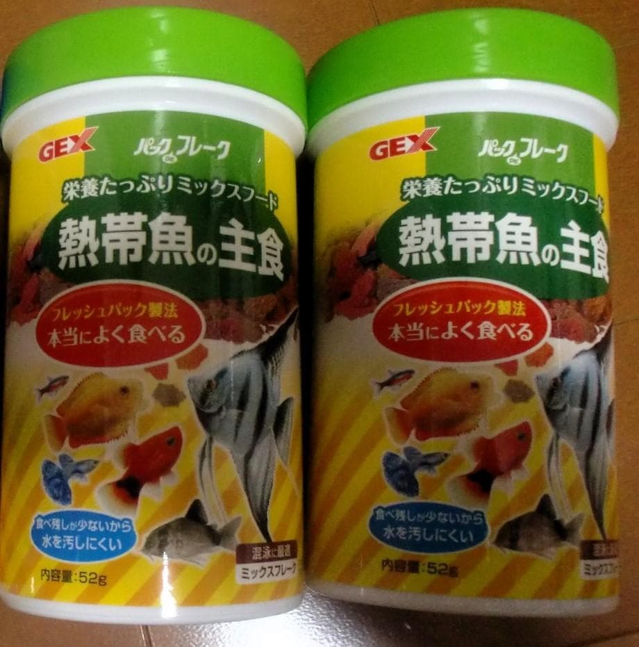 ★GEX ジェックス★パックDEフレーク★熱帯魚の主食 52g x 2個まとめて - メルカリ