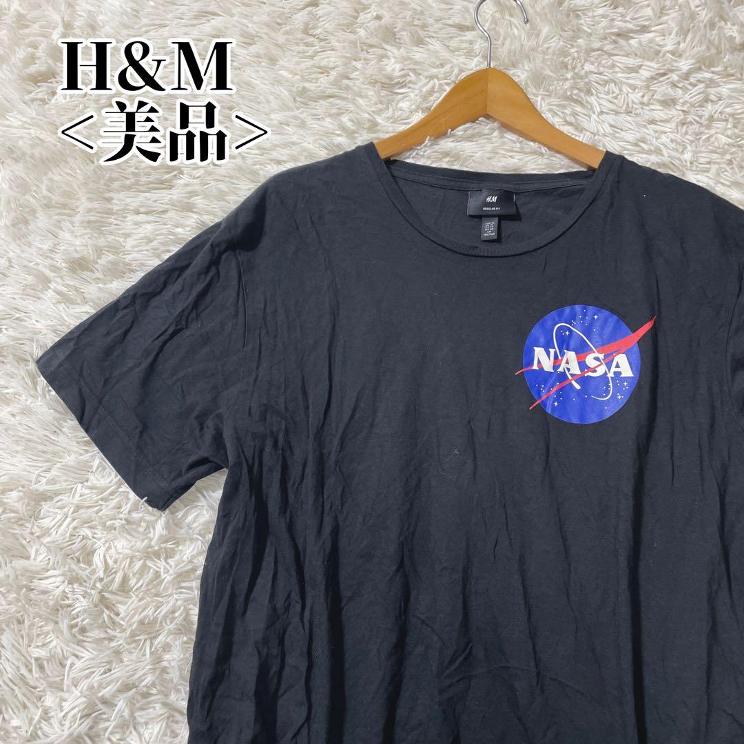 【美品】エイチアンドエム H&M NASAロゴ ブラック Tシャツ - メルカリ