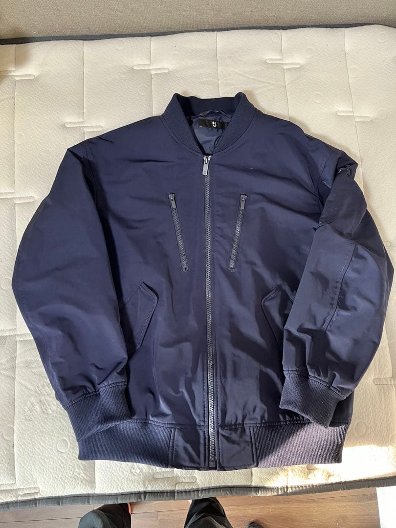 最終値下げ！UNIQLO +J MA1 サイズL ネイビー by メルカリ