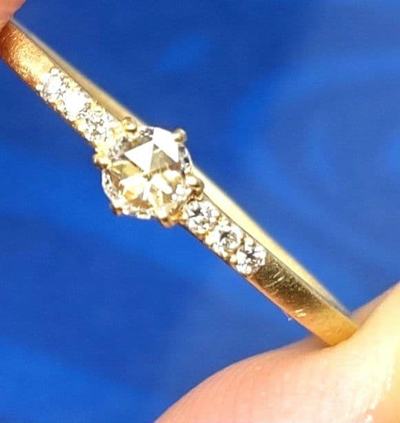 現行品♡sowi♡k18♡ローズカット♡シークレットウィッシュダイヤモンドリング by メルカリ