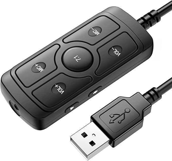 サウンドカード 外付け 7.1ch USB オーディオ 変換アダプタ 3.5mm - メルカリ