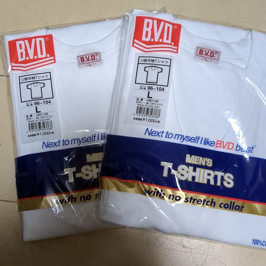 新品未使用 BVD U首半袖Tシャツ Lサイズ 2枚セット - メルカリ