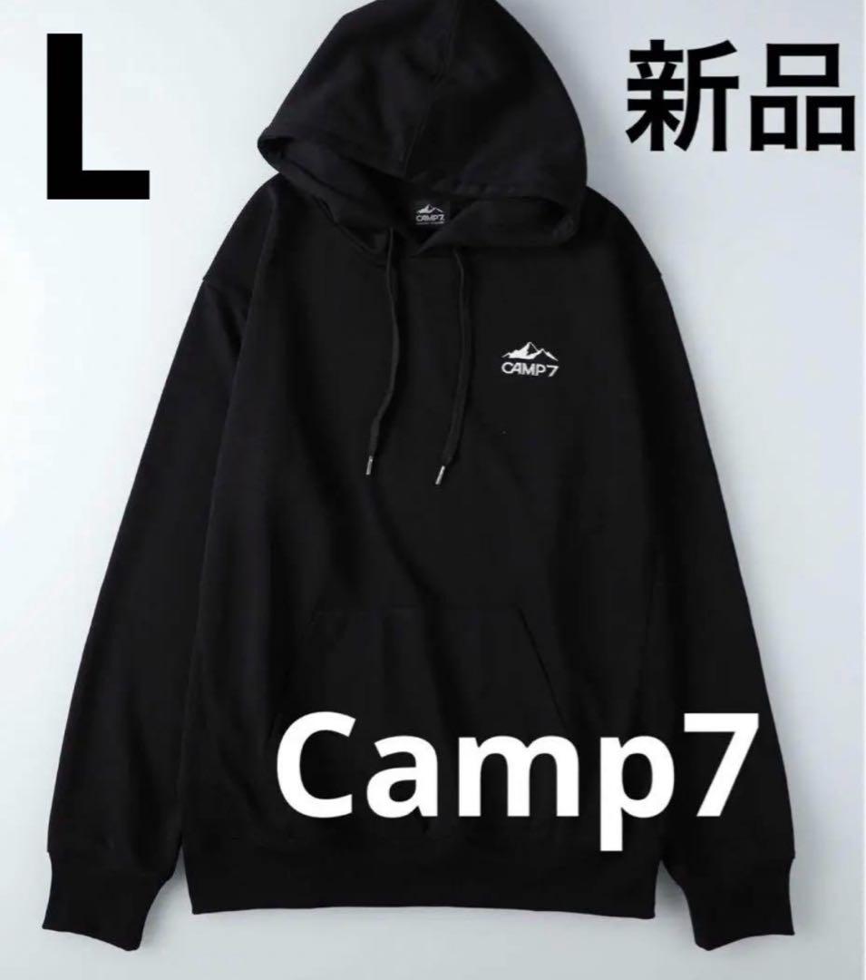 CAMP7 黒 Lサイズ フード付きパーカー 新品未使用 残1 定価6990 - メルカリ