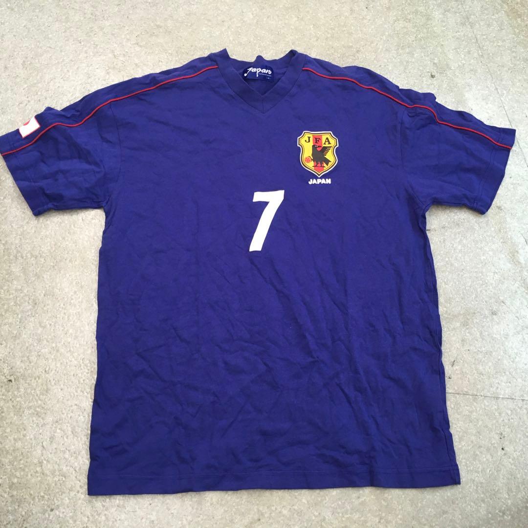 CS135 JFA サッカーシャツ Mサイズ 青 7番 Tシャツ 中田 - メルカリ
