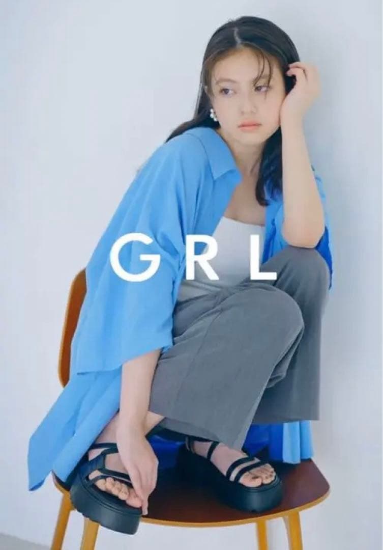 GRL センタープレスストレートパンツ[ai07] - メルカリ