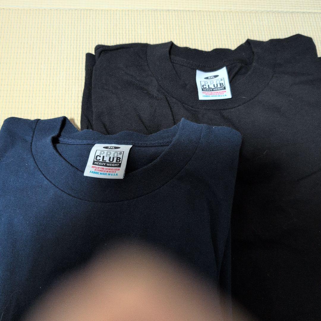 PRO CLUB ヘビーウェイト Tシャツ 4XL 3XL 黒 紺2枚セット - メルカリ
