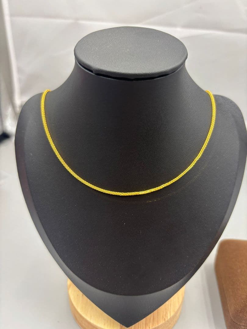 1.7mm 45cm K18 ロープ ネックレス フリーアジャスター 18金 - メルカリ