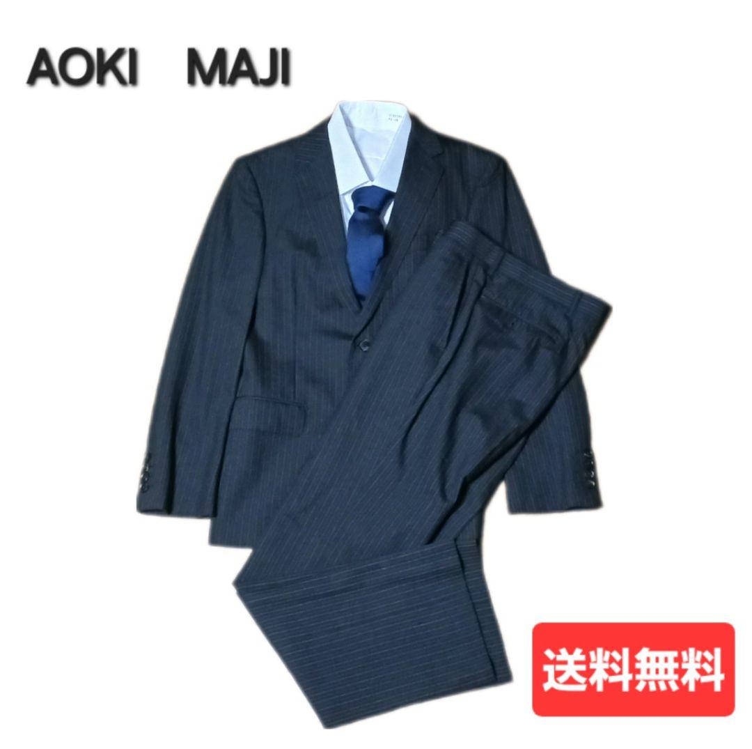 【美品】AOKI MAJI セットアップ スーツ ストライプ シルク混 - メルカリ