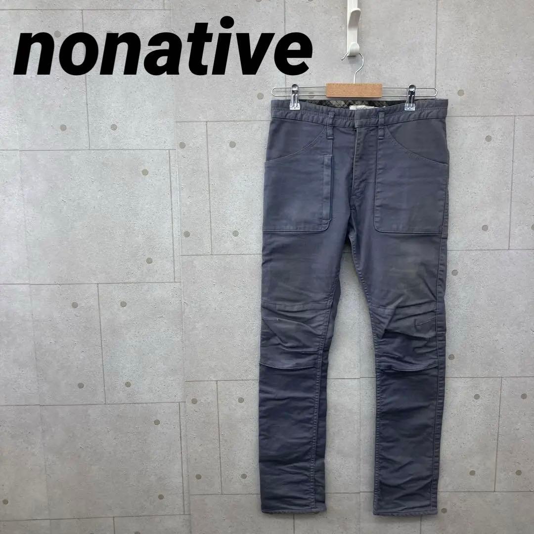 nonative ノンネイティブ ワークパンツ チノパン グレー サイズ0 - メルカリ