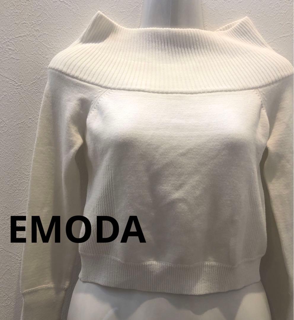 新品タグ付き！EMODA 2wayオフショルニット - メルカリ