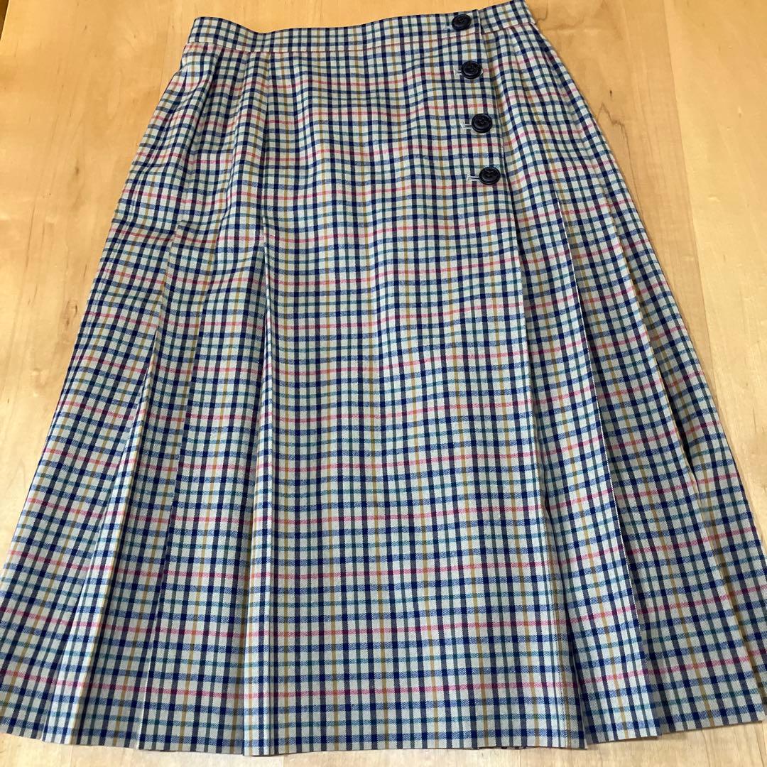 DAKS サイズ40（L）チェック柄スカート 日本製 - メルカリ
