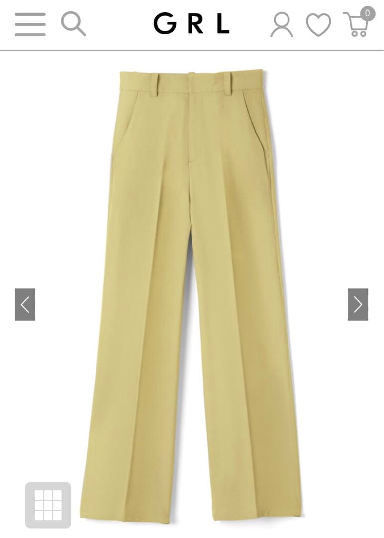 GRL センタープレスストレートパンツ[ai07] by メルカリ