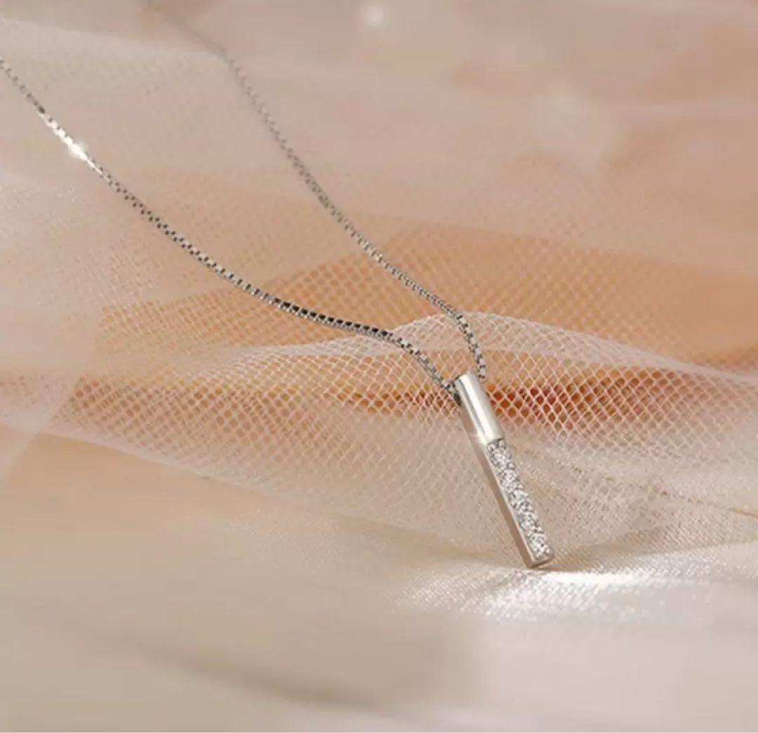 高級！ネックレス k18ホワイトゴールドコーティング S925 CZダイヤモンド by メルカリ