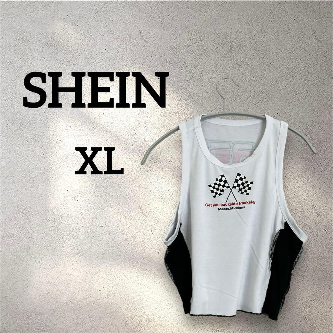 SHEIN 【XL】タンクトップ チェッカーフラッグ - メルカリ