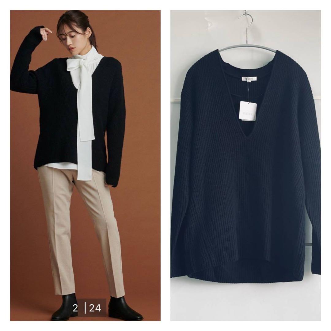 PLST プラステ ウール100% ディープ Vネックセーター 中村あんさん着用 - メルカリ