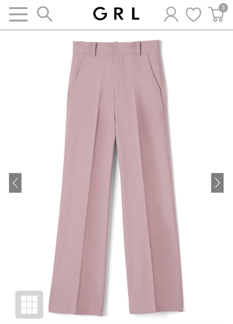 GRL センタープレスストレートパンツ[ai07] by メルカリ