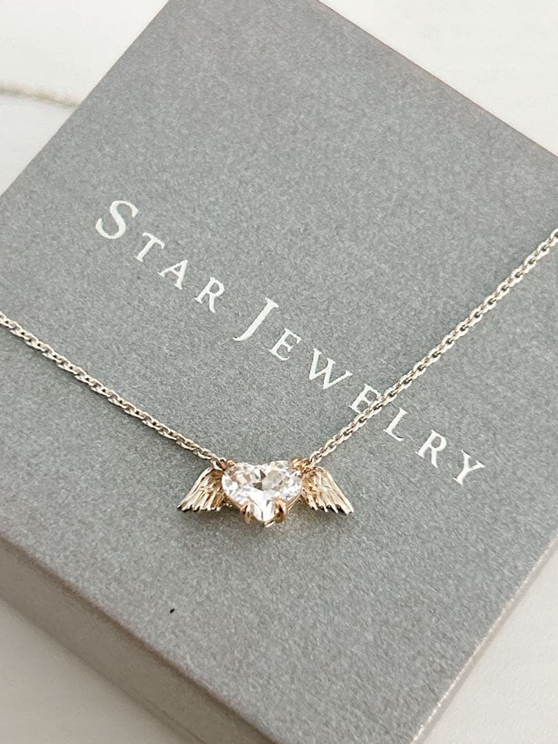 美品【STAR JEWELRY】K18×925 ネックレス .·*. レディース