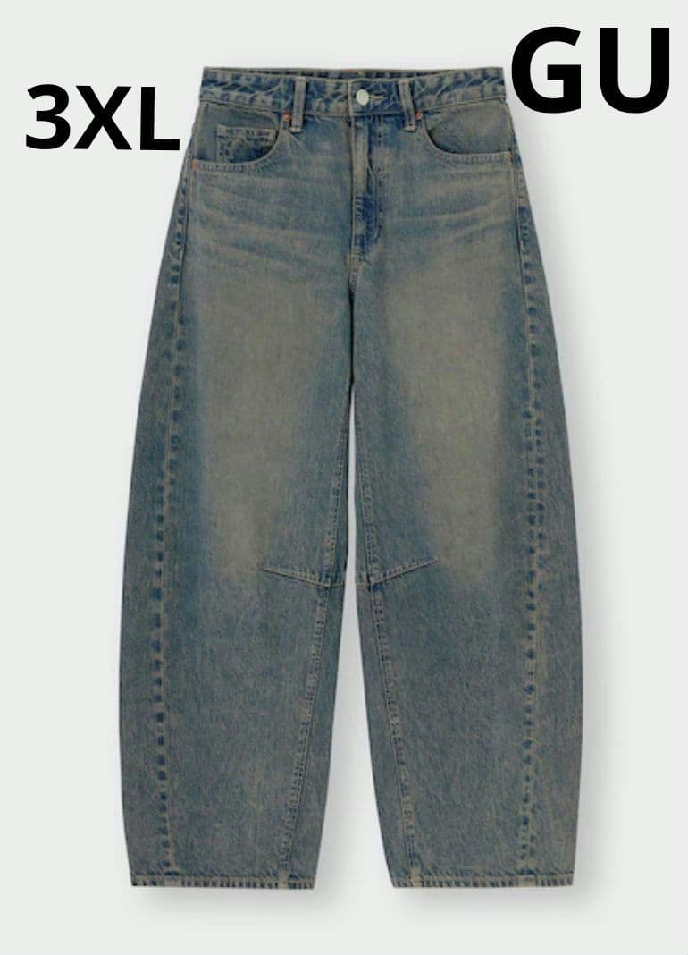 GU バレルレッグジーンズ 3XL 丈標準 - メルカリ