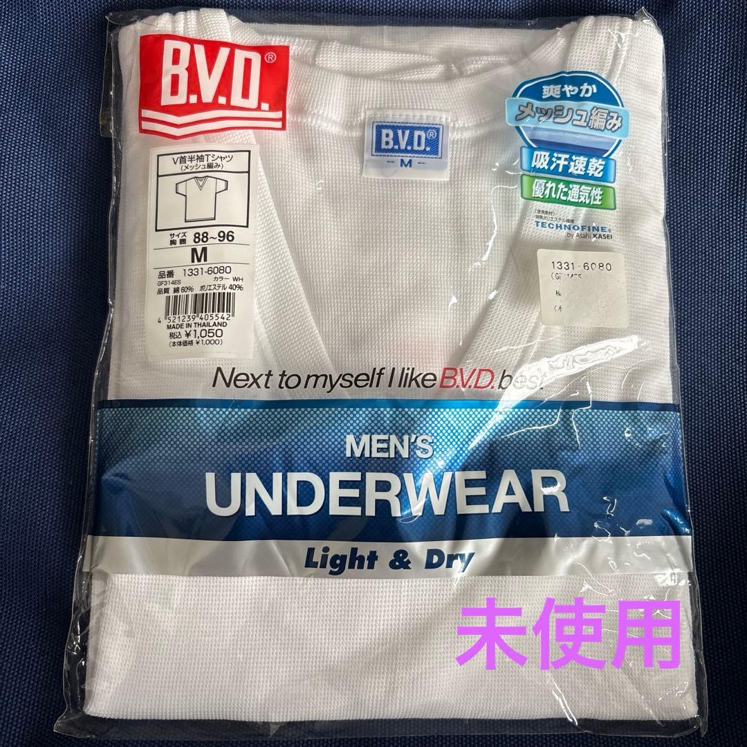 未使用 BVD V首半袖Tシャツ メッシュ網 M メンズ - メルカリ