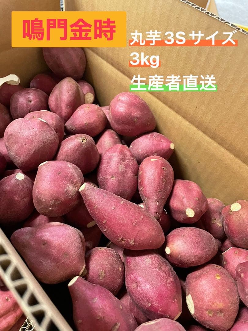 鳴門金時 丸芋3Sサイズ 3kg 鳴門産さつまいも - メルカリ
