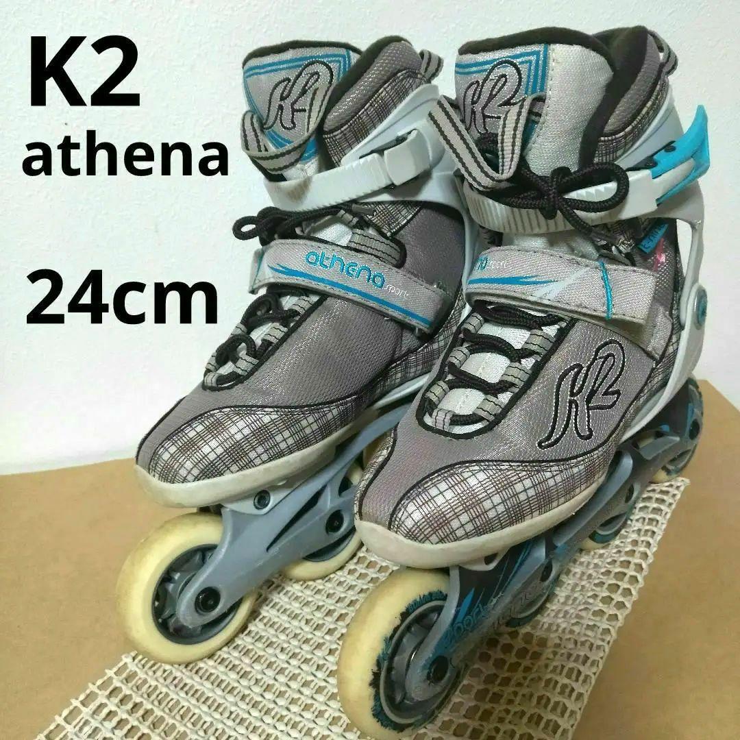 【K2】インラインスケート athena 24cm ローラーブレード - メルカリ