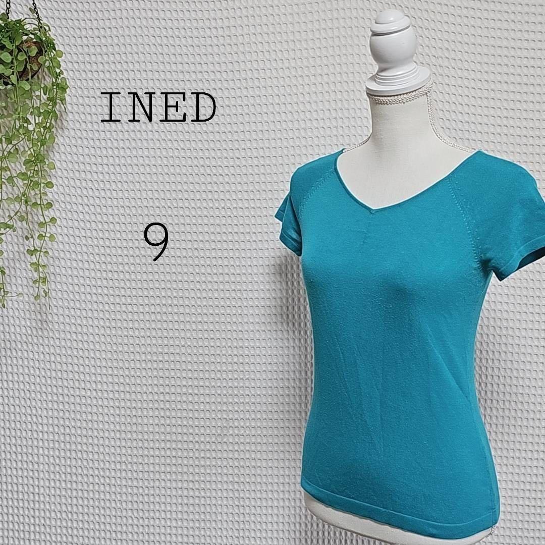 INÉD (9/M) Vネック 半袖 サマー ニット グリーン by メルカリ