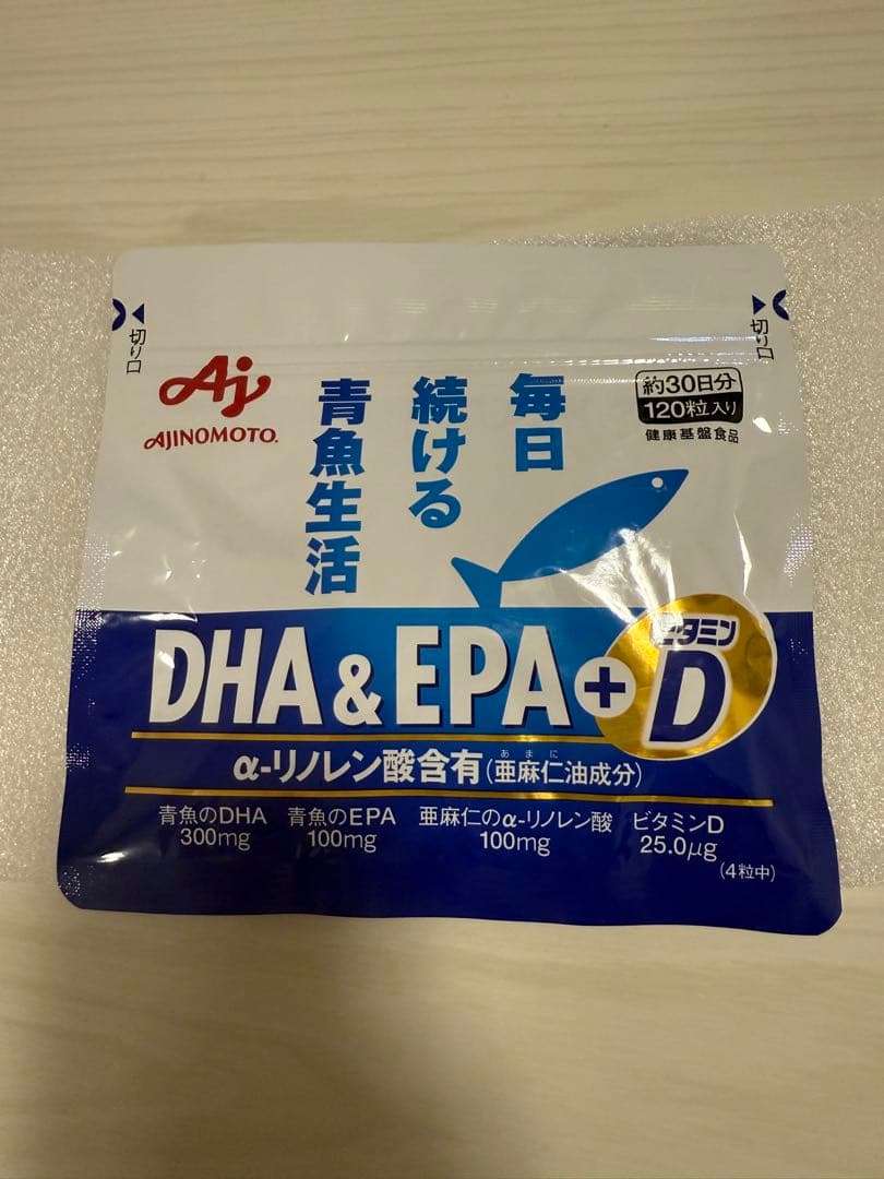 新品未開封】味の素 DHA・EPA+D 30日 分120粒 - メルカリ