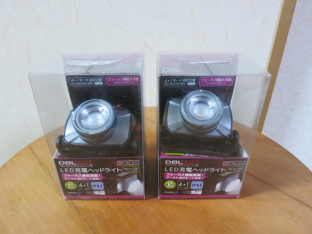 【新品・未使用】三共 LED充電ヘッドライト DT-HL-05 2個セット - メルカリ