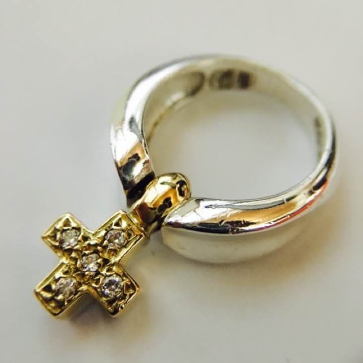 folli folli k18 925 コンビ 10号リング指輪 フォリフォリ by メルカリ