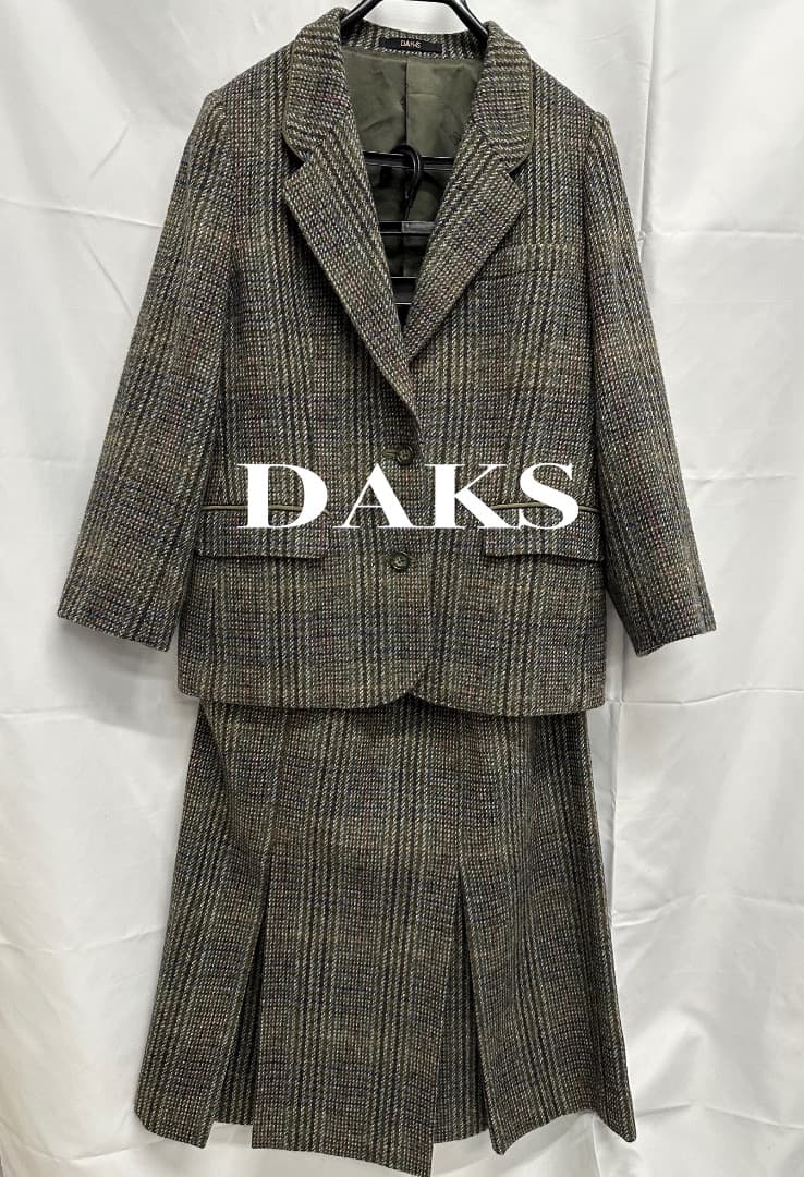 [H11-1]DAKS セットアップ ツイード スカート チェック柄 11号 - メルカリ