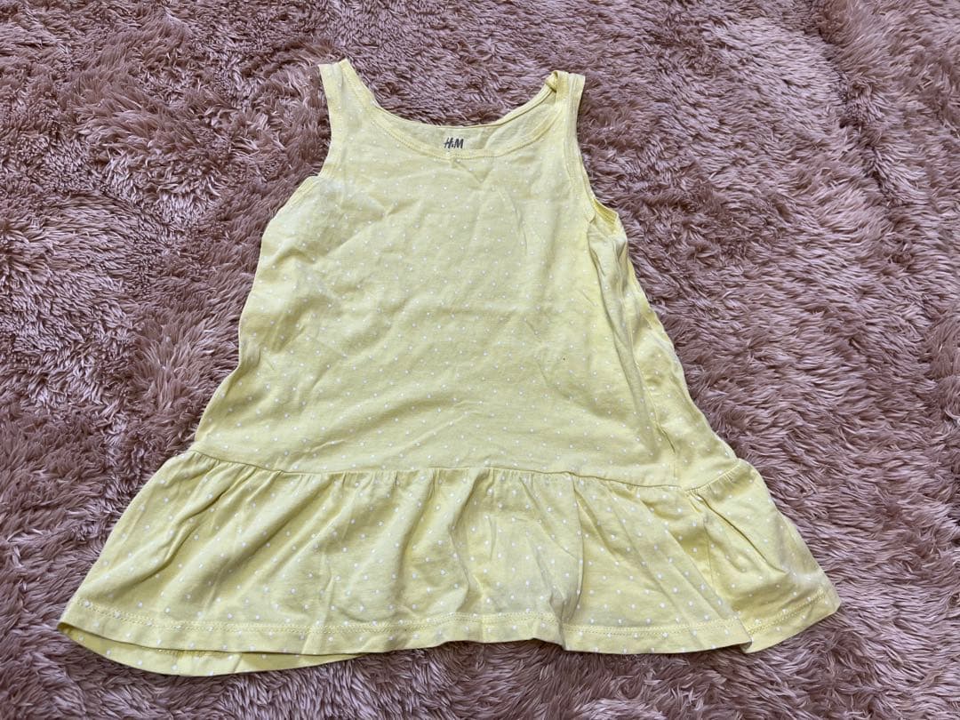 H&M オーガニックコットン ノースリーブ US4-6Y - メルカリ