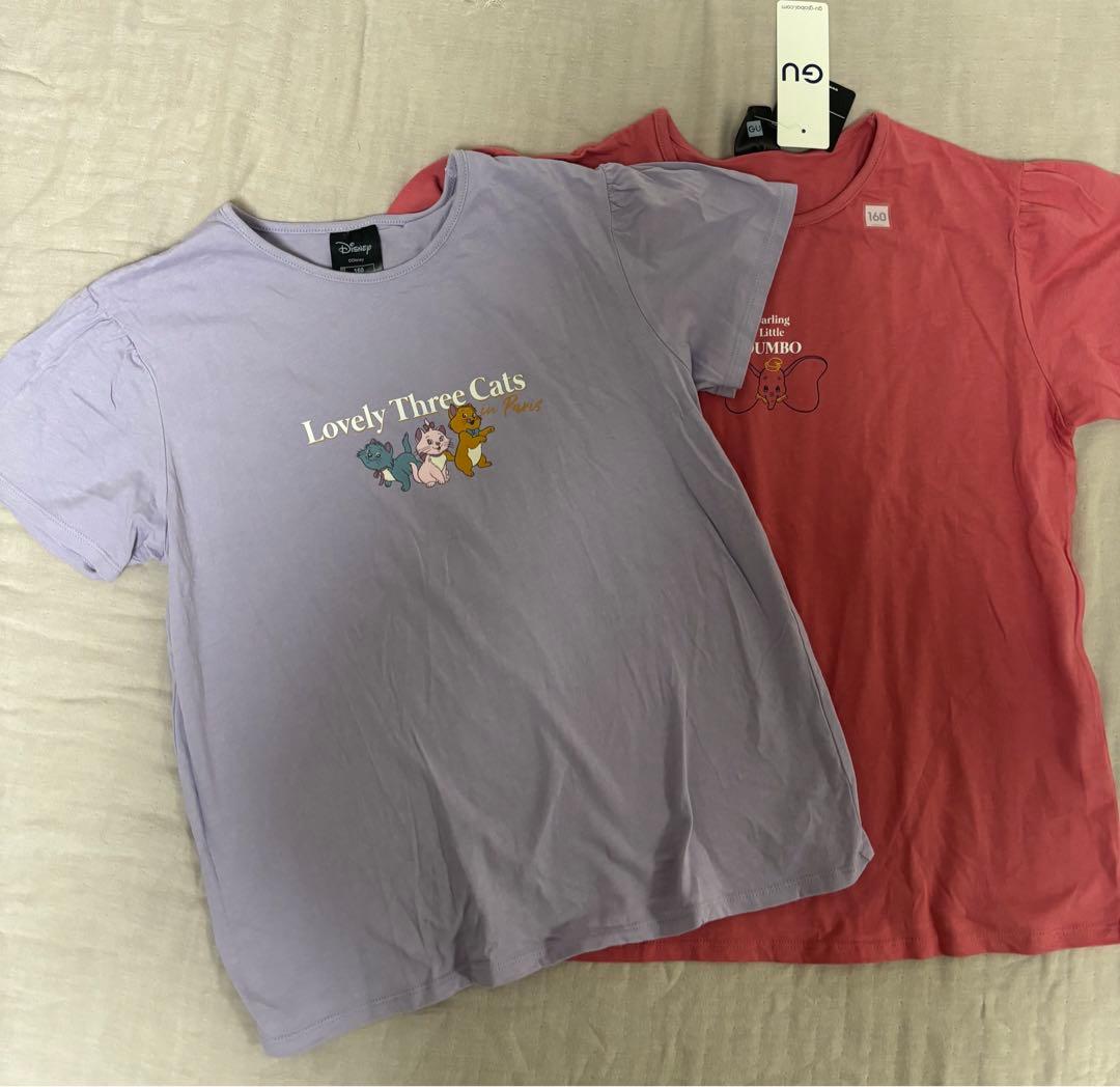 GU Disney半袖Tシャツ2枚セット 160 - メルカリ