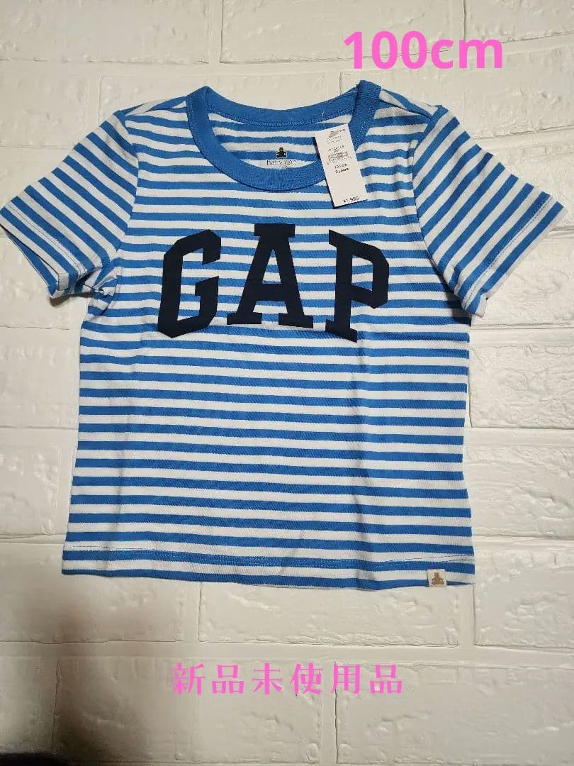 GAP 水色ストライプ Tシャツ 100cm - メルカリ