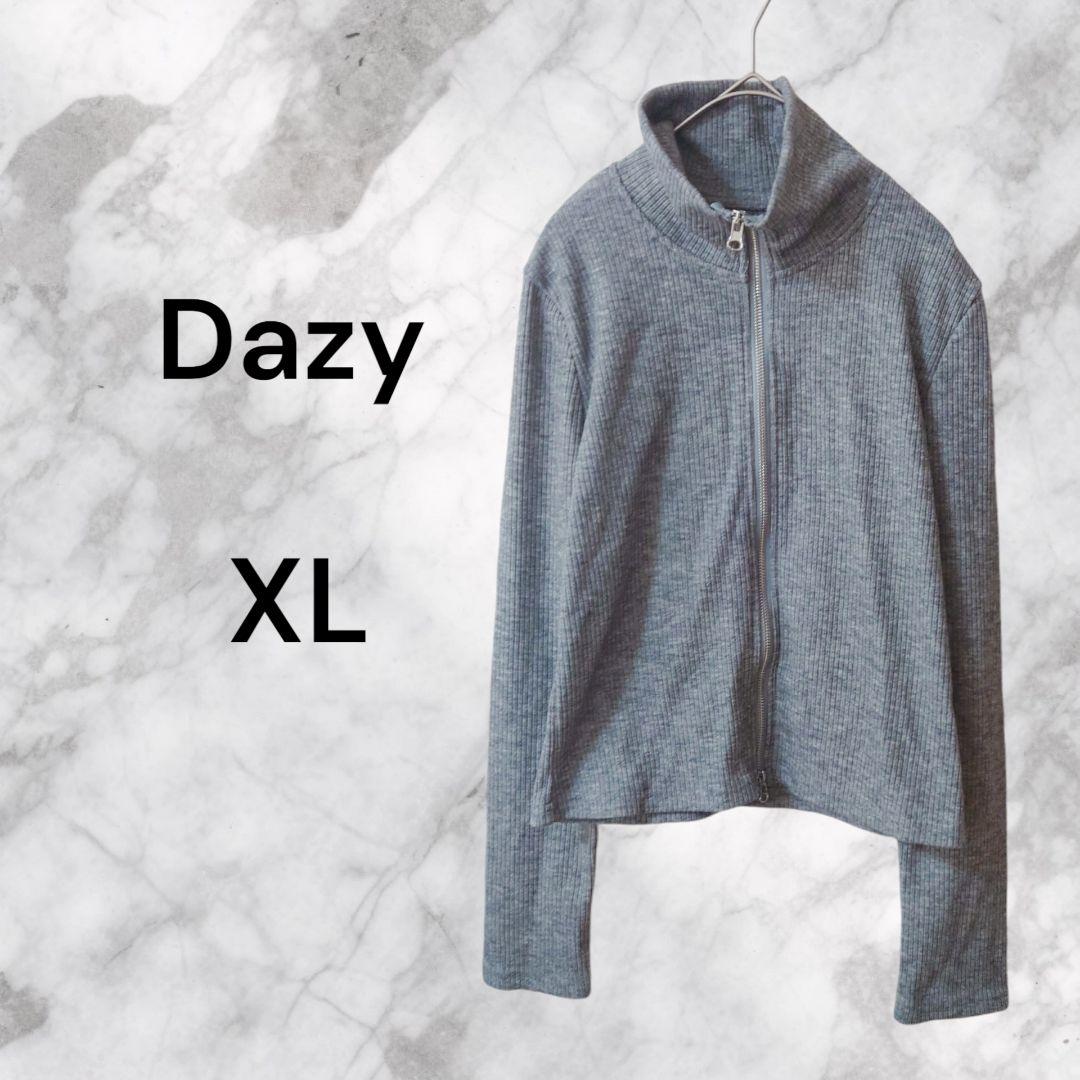 Dazy トップス ニット 長袖 前ジップアップ XLサイズ - メルカリ