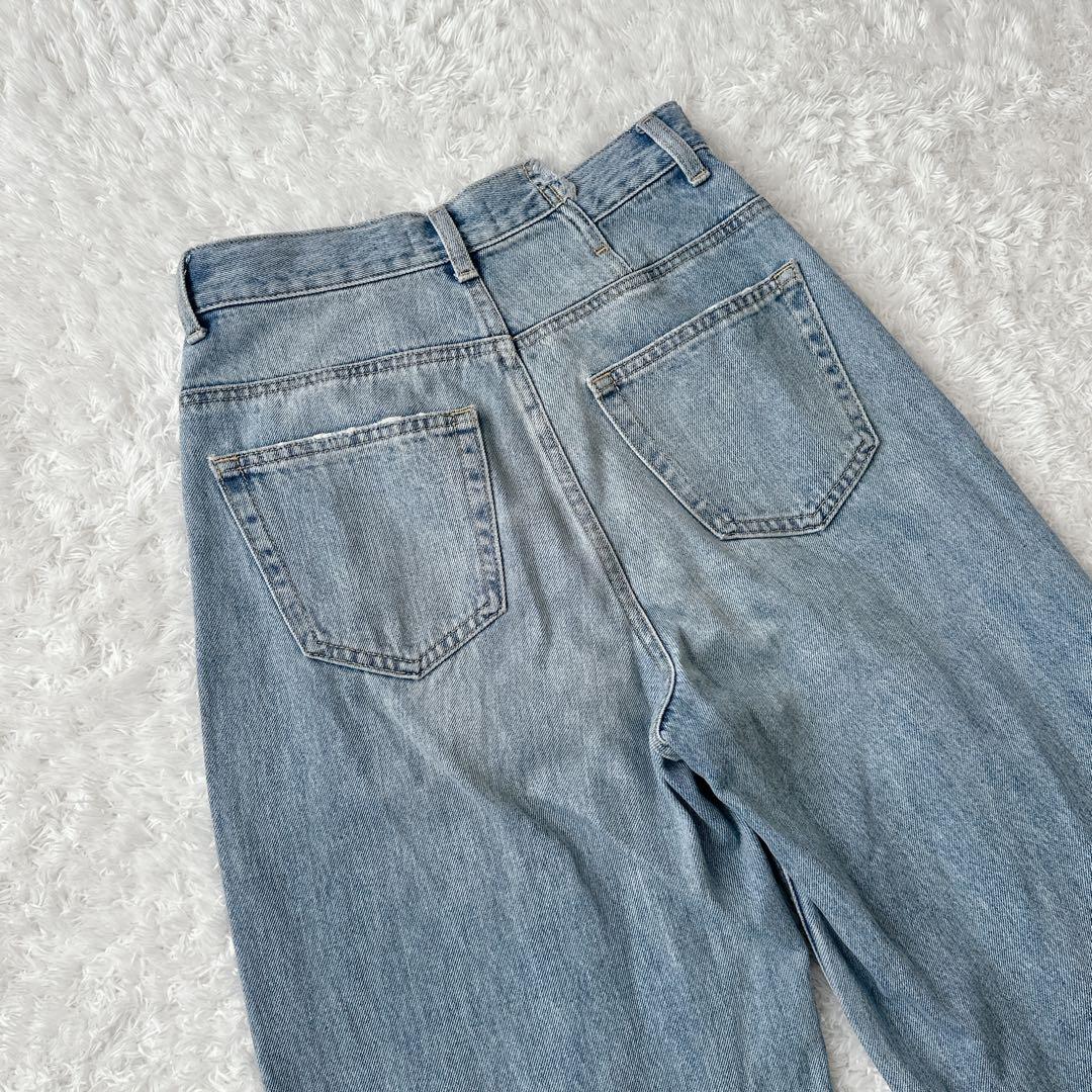 【良品】moussy CROSS WAIST WIDE STRAIGHT 1 - メルカリ