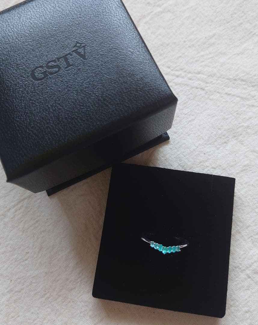 今週末で削除 ブラジル産パライバトルマリン pt リング gstv by メルカリ