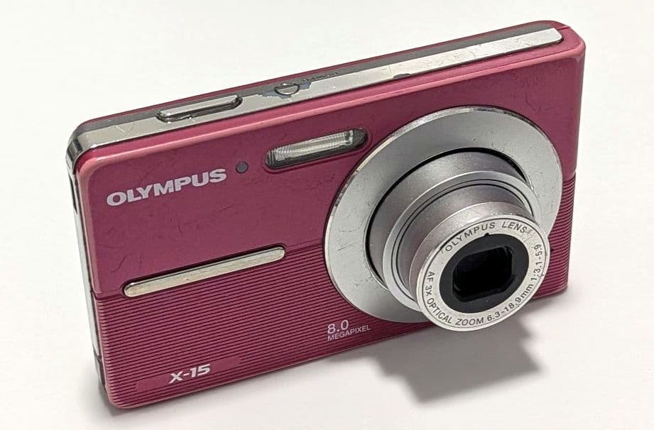 OLYMPUS X-15 ピンク 8.0MP デジタルカメラ 動作品 - メルカリ