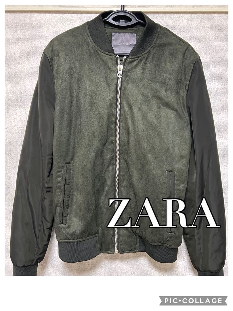 ZARA MAN MA-1スエードジャケット - メルカリ