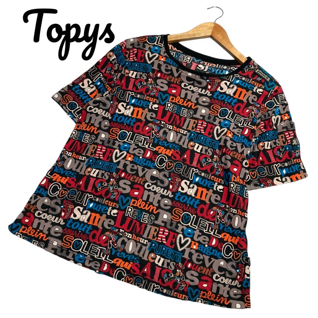 美品★トピィーズ Topys 半袖カットソー Tシャツ ゴルフウェア 総柄 - メルカリ