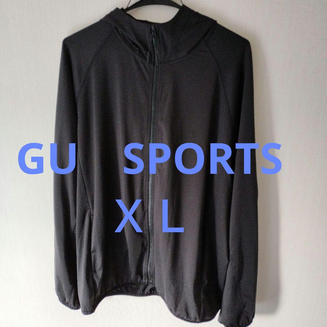 GU SPORTSの黒色パーカー - メルカリ
