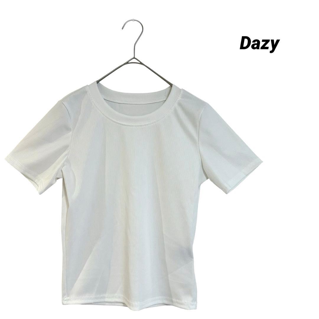 新品（タグ無し）未使用/Dazy/半袖リブTシャツ/チビT/白/かなり小さめXL - メルカリ