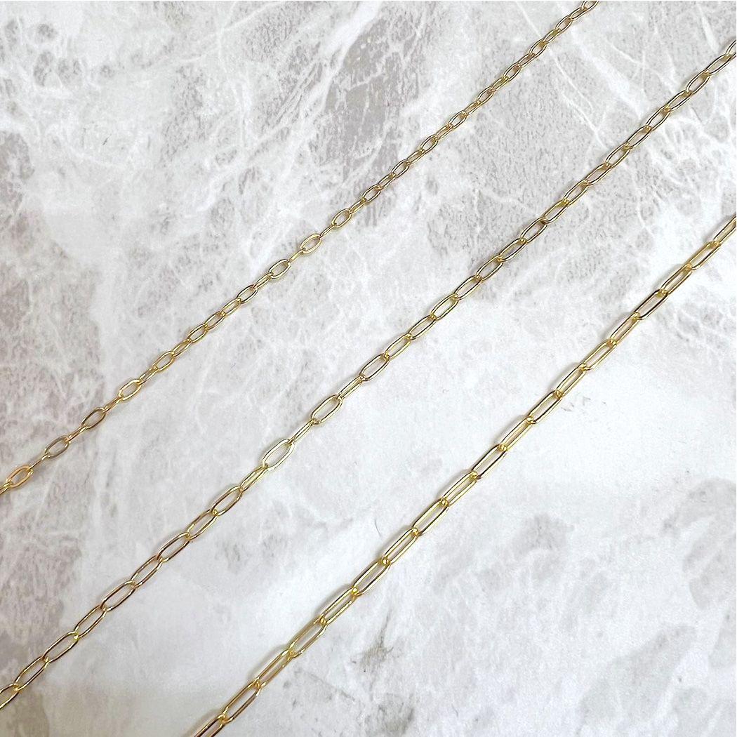 1552★【20cm】14KGFチェーン あずきチェーン - メルカリ