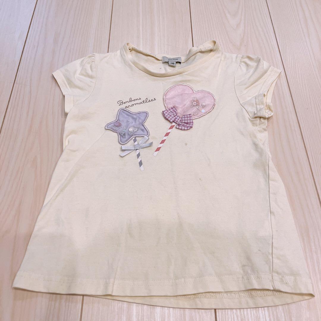 anyfam エニィファム 女の子 120cm 半袖tシャツ イエロー - メルカリ