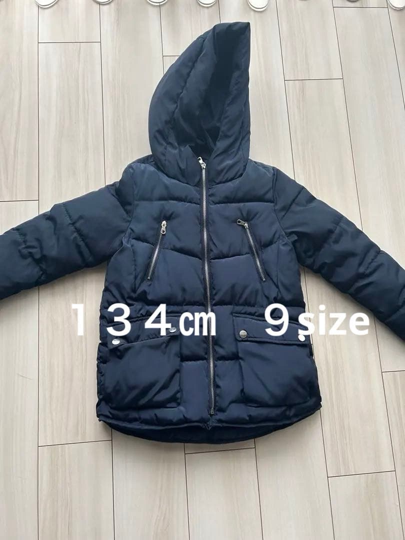 Zara Girls ダウンコート 9歳 134cm ネイビー - メルカリ