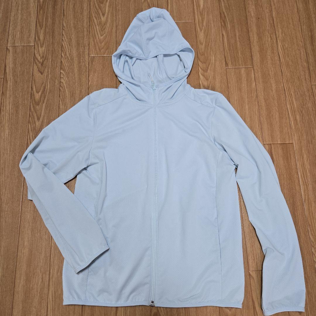 UNIQLO 150 ライトブルー フルジップフード付きジャケット エアリズム - メルカリ