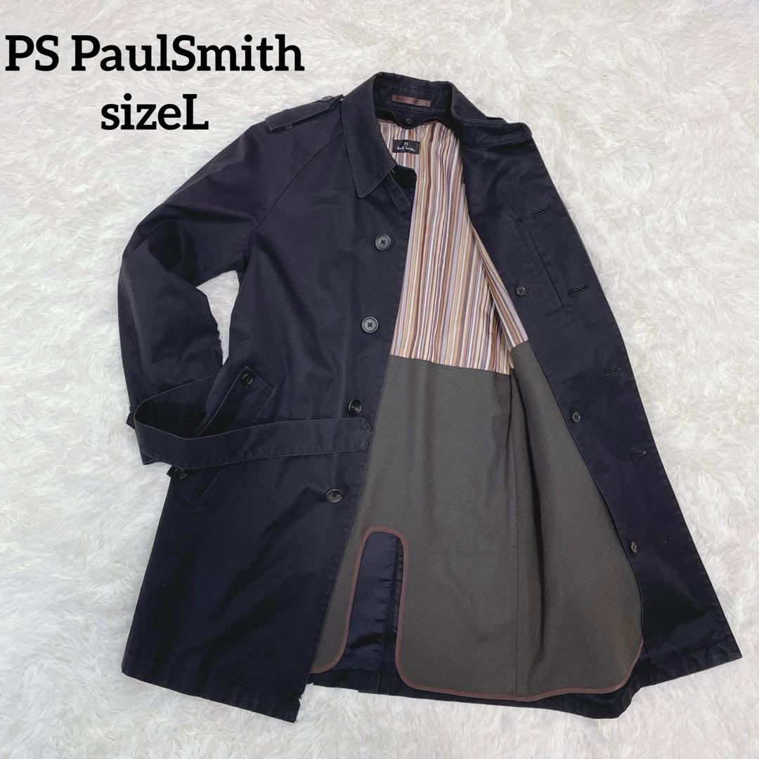 PaulSmith ステンカラーコート ウールライナー マルチストライプ ベルト - メルカリ