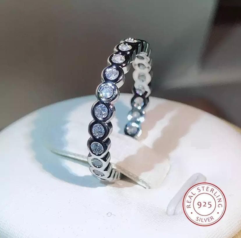 537 シルバー リング s925 czダイヤモンド ブライダル 韓国 結婚式 - メルカリ