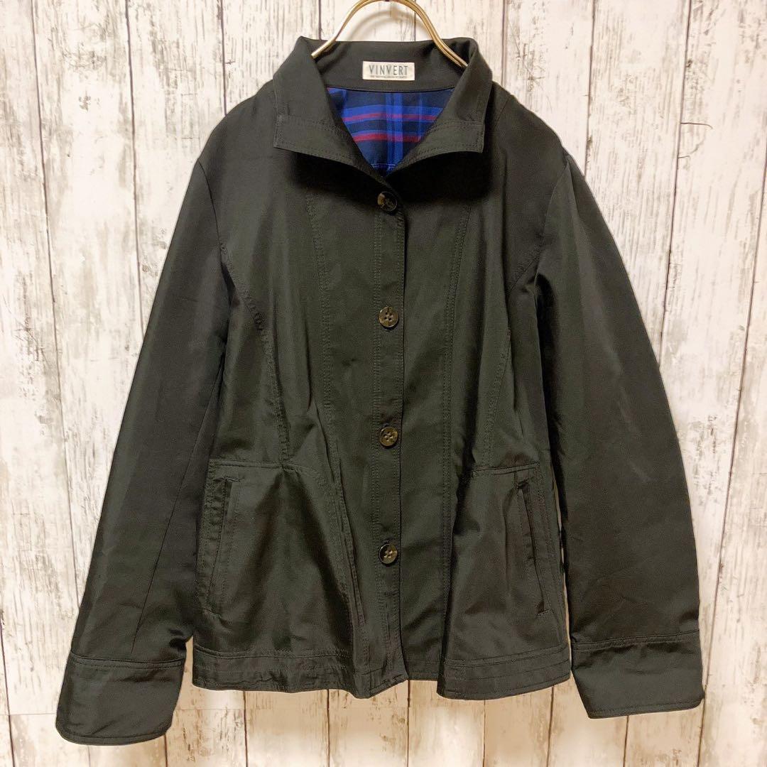 【VINVERT】ジャケット 11ARサイズ ブラック 裏地チェック - メルカリ