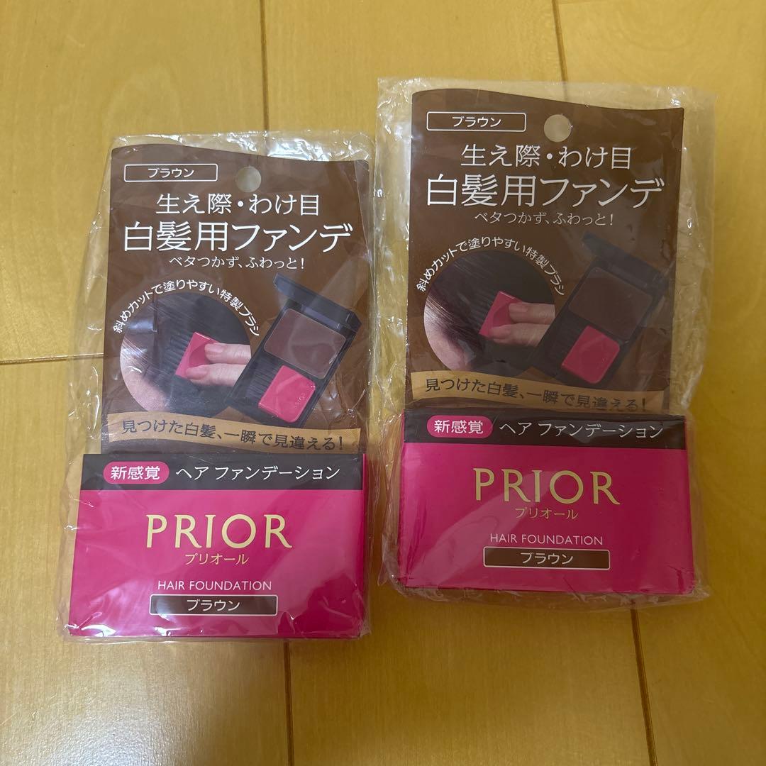 【新品未使用】PRIOR ヘアファンデーション ブラウン 30g2個せっ - メルカリ